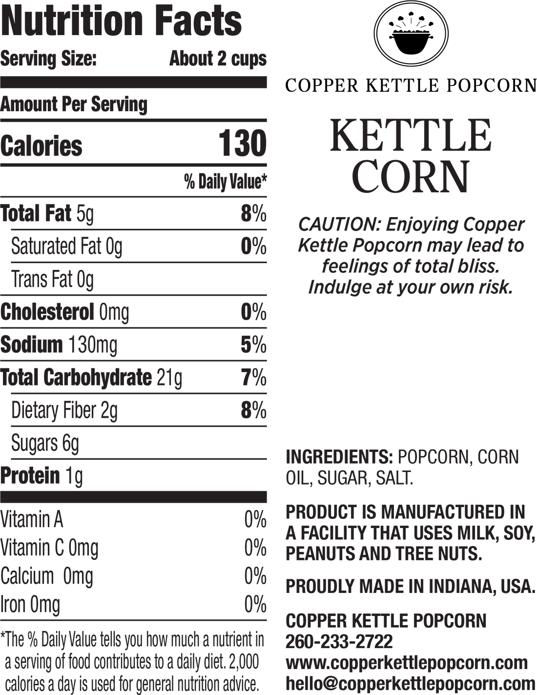 Kettle Corn Bag - 12 Servings – Copper Kettle Popcorn
